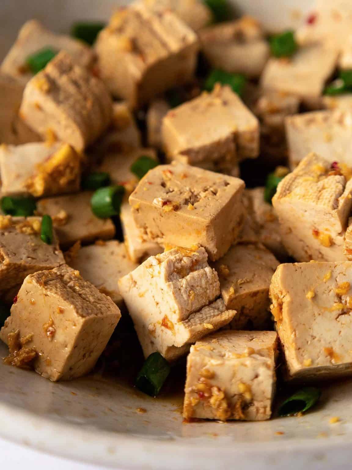 Quick Raw Marinated Tofu (5-Minute Prep!) | The Fruity Jem