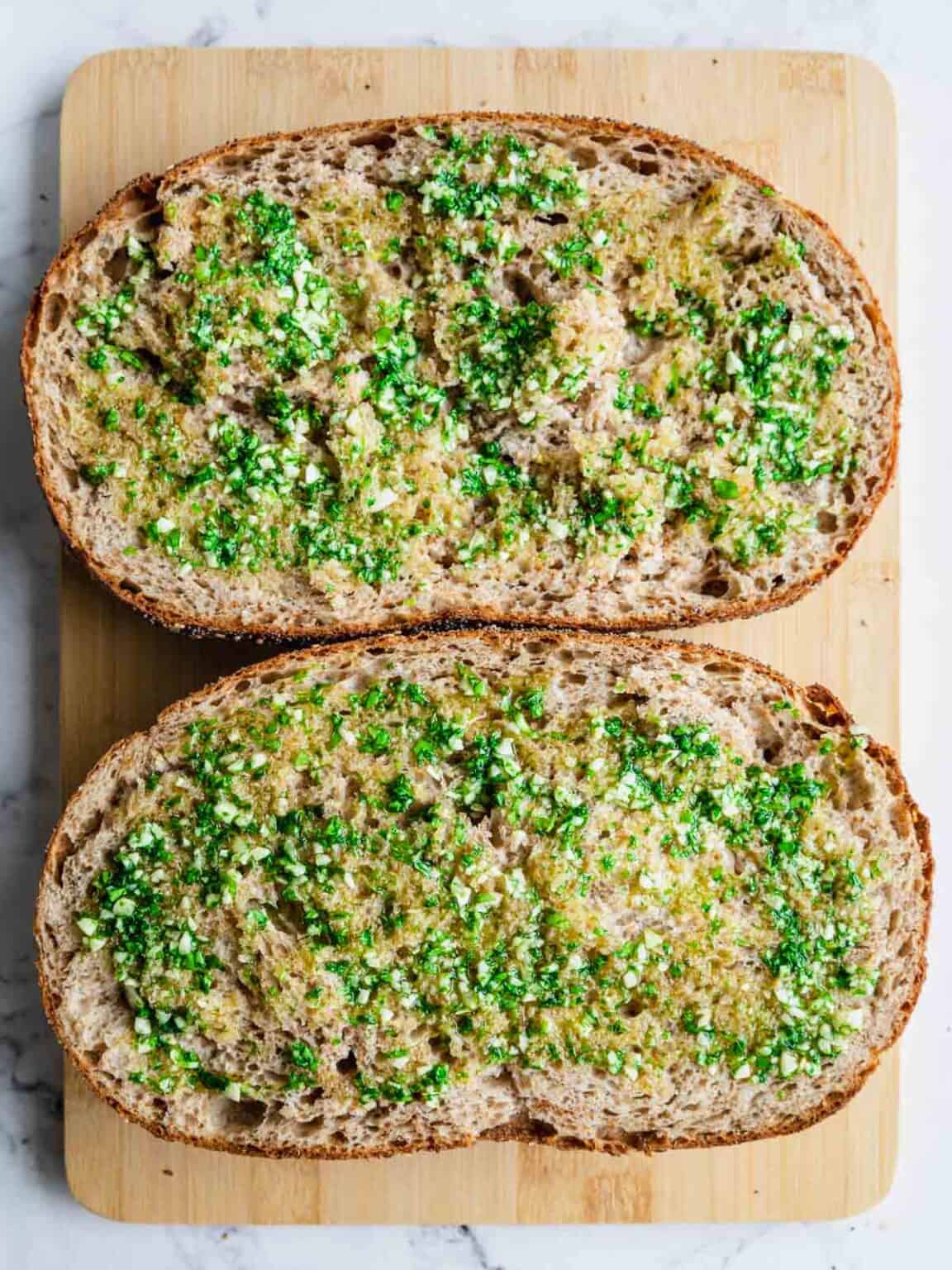 Healthy Olive Oil Garlic Bread (Whole Wheat, Without Butter) | The ...