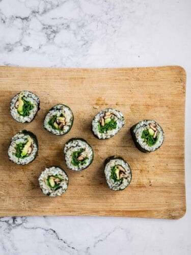 The BEST Shiitake Mushroom Sushi Roll | The Fruity Jem