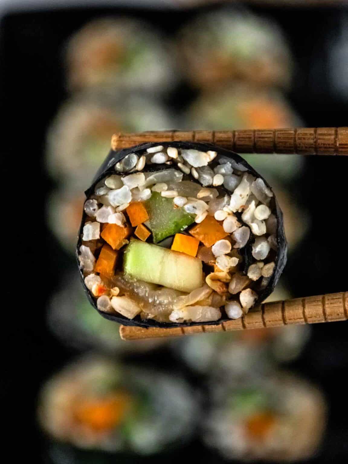 Kimchi Sushi Roll (+ Step-by-Step Photos!) | The Fruity Jem
