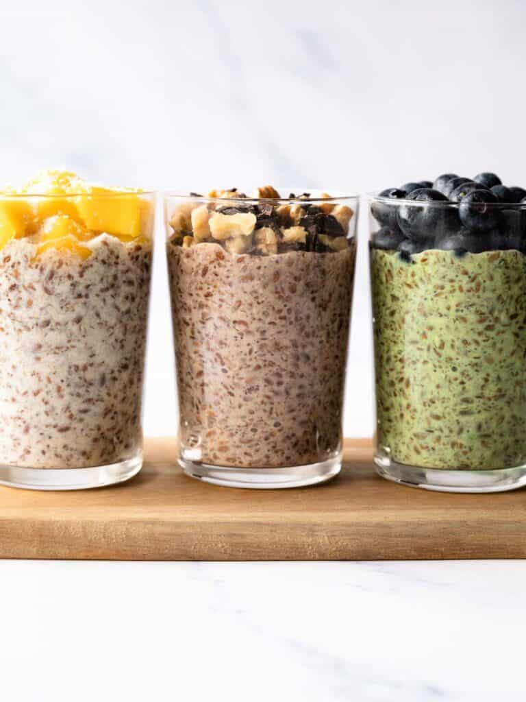 5-Minute Flax Seed Pudding (3 Flavor Variations!) | The Fruity Jem