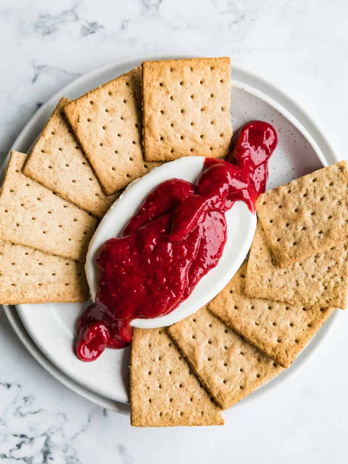 2-Minute Raspberry Chipotle Sauce Cream Cheese Dip | The Fruity Jem