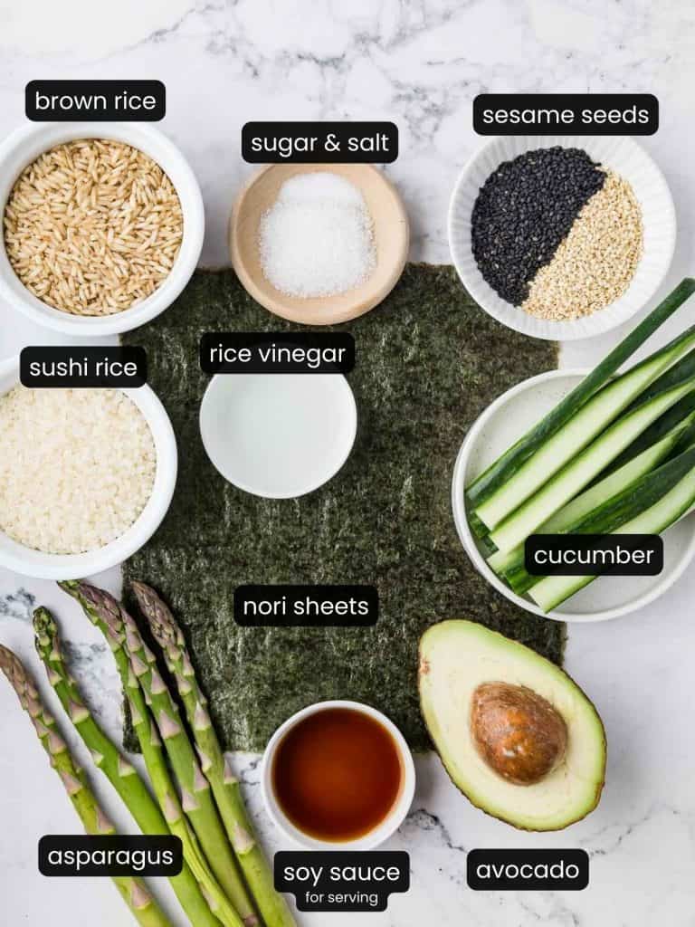 Asparagus Sushi Roll (AAC Sushi Roll + Step-by-step PHOTOS!) | The ...