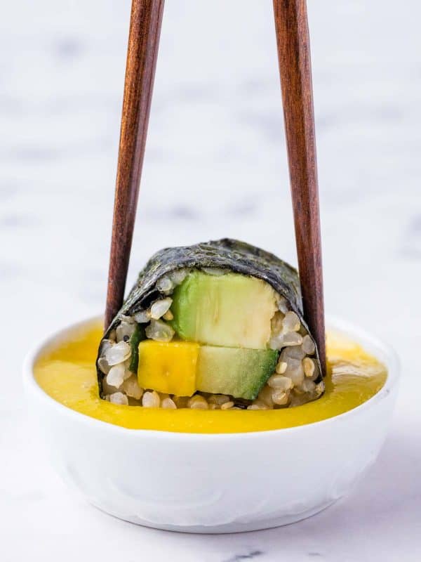 Mango Avocado Sushi Roll (Mango Maki, 4 Ways!) | The Fruity Jem