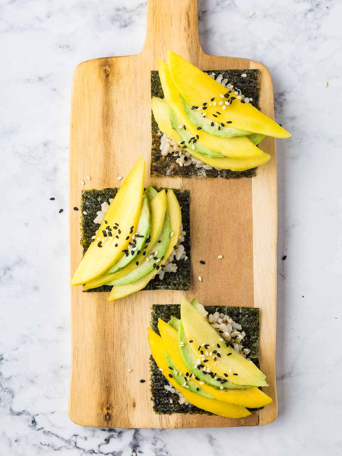 Mango Avocado Sushi Roll (Mango Maki, 4 Ways!) | The Fruity Jem