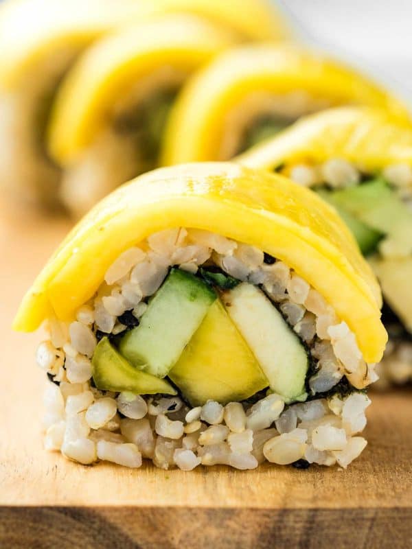 Mango Avocado Sushi Roll (Mango Maki, 4 Ways!) | The Fruity Jem