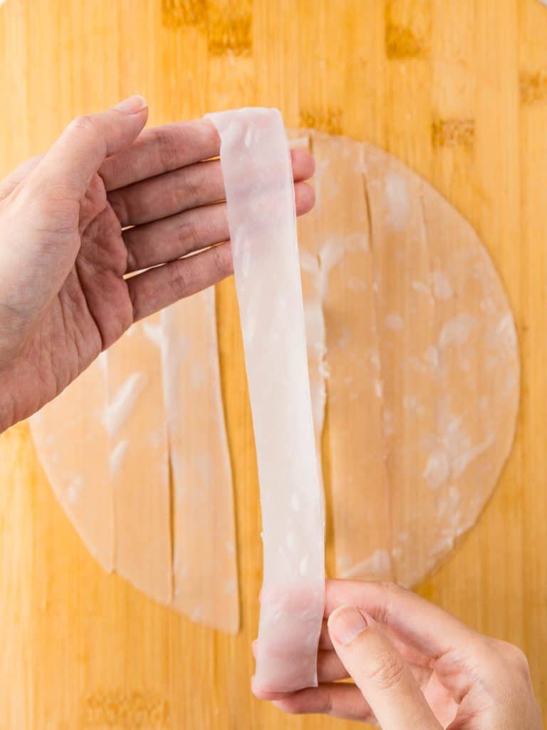 Rice Paper Rolls Noodles (from Rice Sheets Wrappers) | The Fruity Jem
