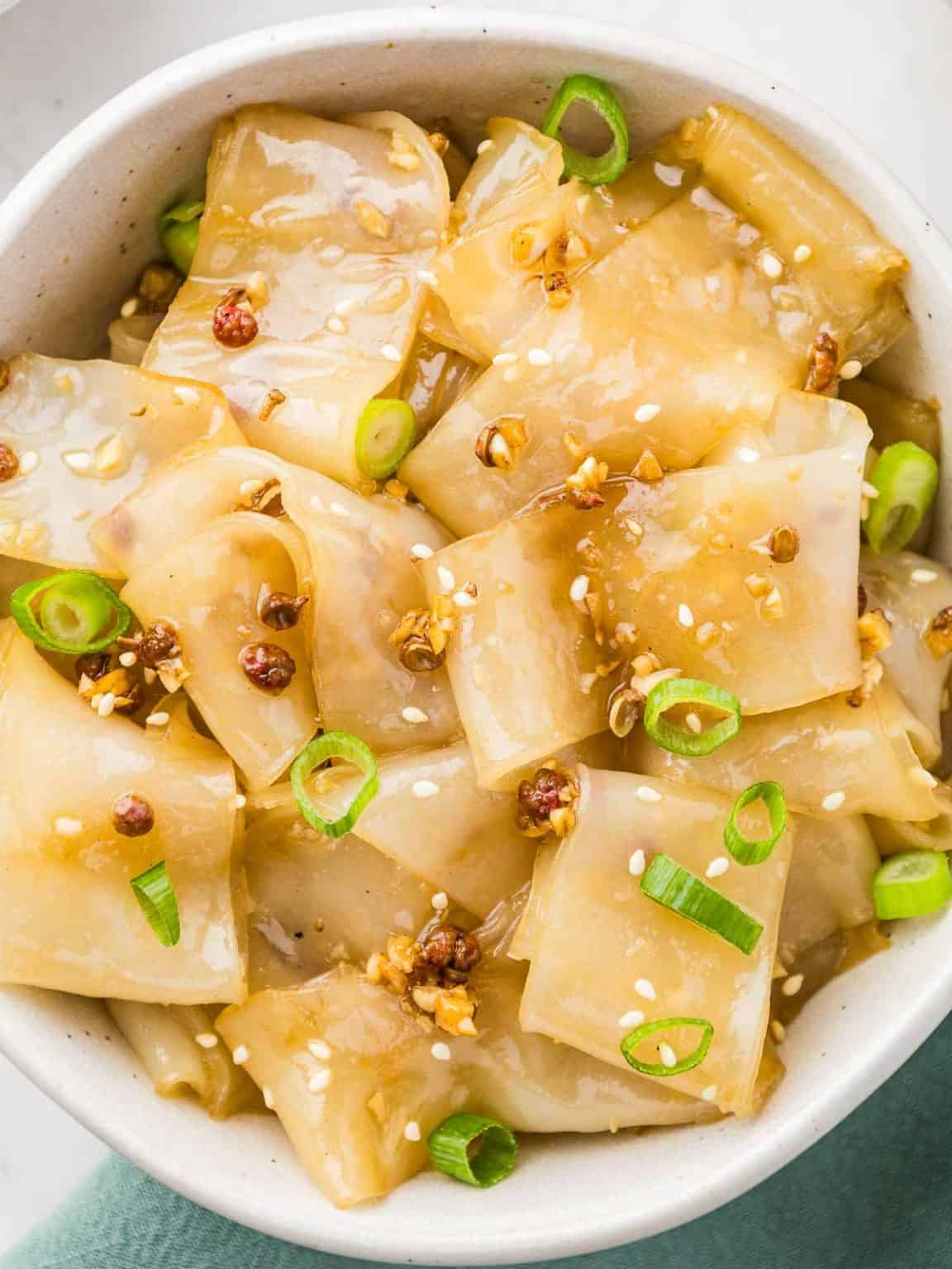 Rice Paper Rolls Noodles (from Rice Sheets Wrappers) | The Fruity Jem