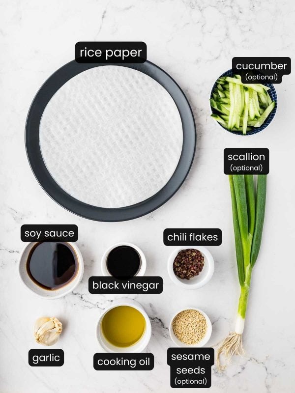 Rice Paper Rolls Noodles (from Rice Sheets Wrappers) | The Fruity Jem