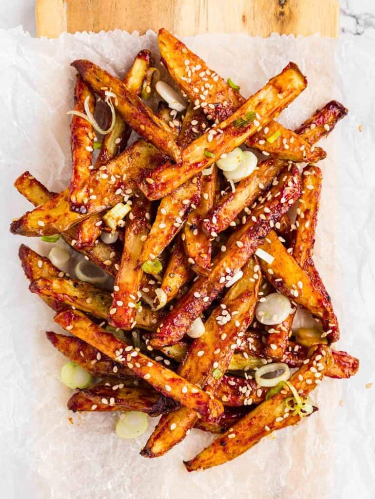 The BEST Gochujang Potato Fries (Korean Street Fries) | The Fruity Jem