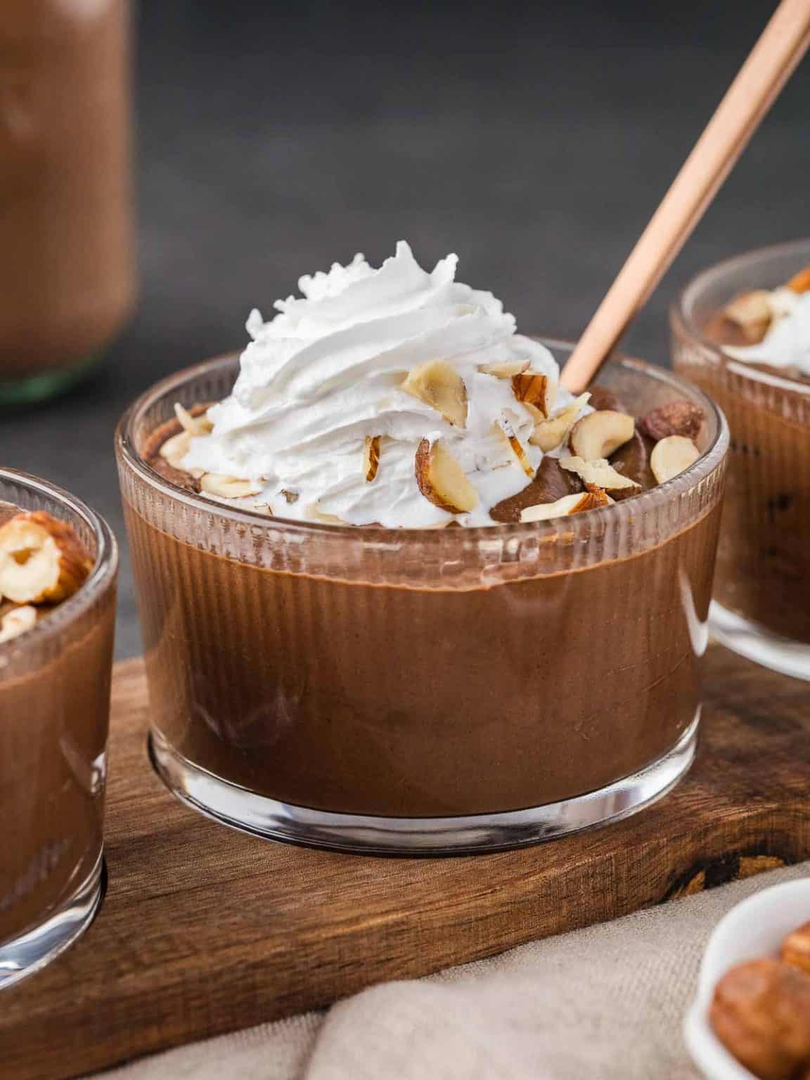 Hazelnut Chocolate Mousse (3-Ingredient Nutella Mousse) | The Fruity Jem