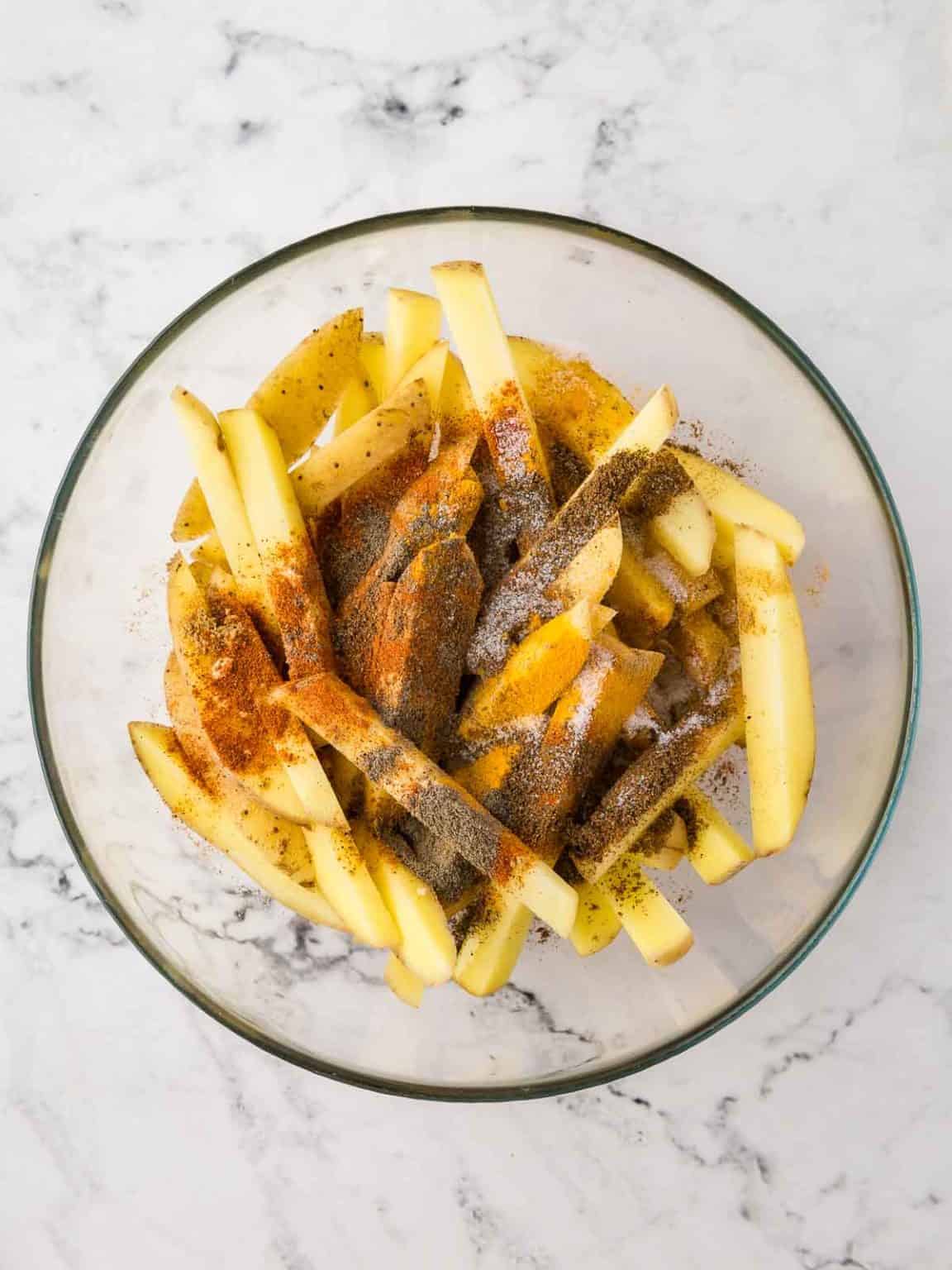 EASY Masala French Fries (Indian-Style) | The Fruity Jem