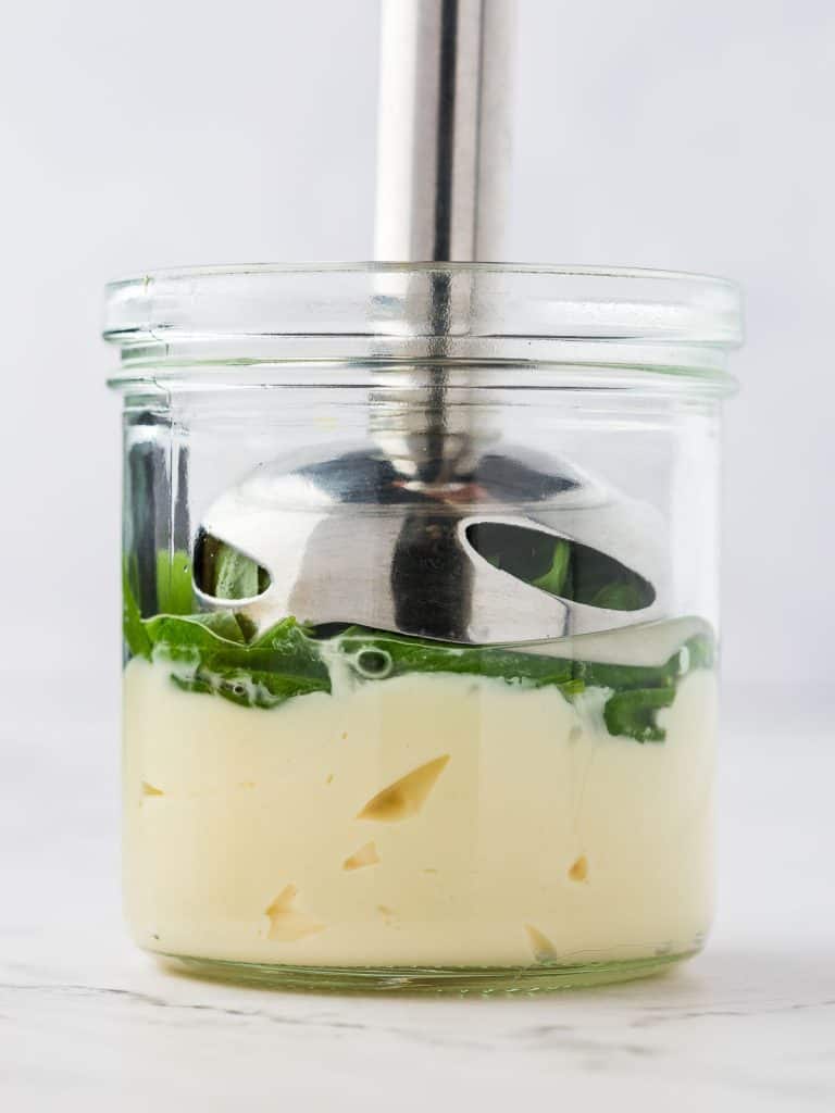 5-Minute Lemon Basil Aioli (Basil Mayo Sauce) | The Fruity Jem