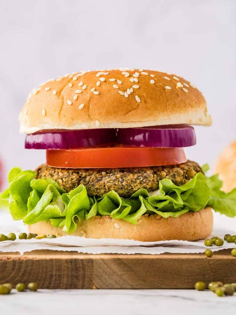 The BEST Mung Bean Burger | The Fruity Jem