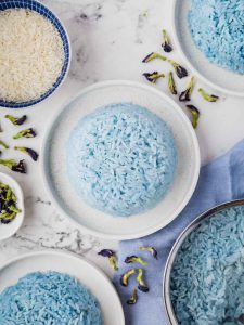 EASY Blue Butterfly Pea Flower Rice | The Fruity Jem
